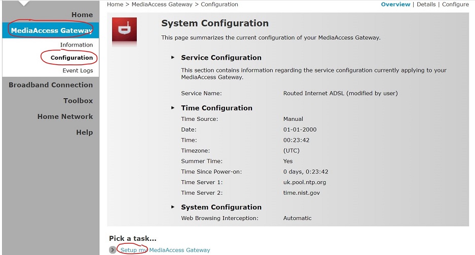 Technicolor TG589vac v2 Ethernet port configuration