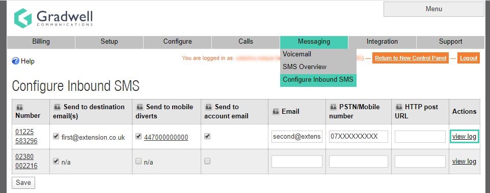 How do I receive SMS messages sent to VoIP numbers?