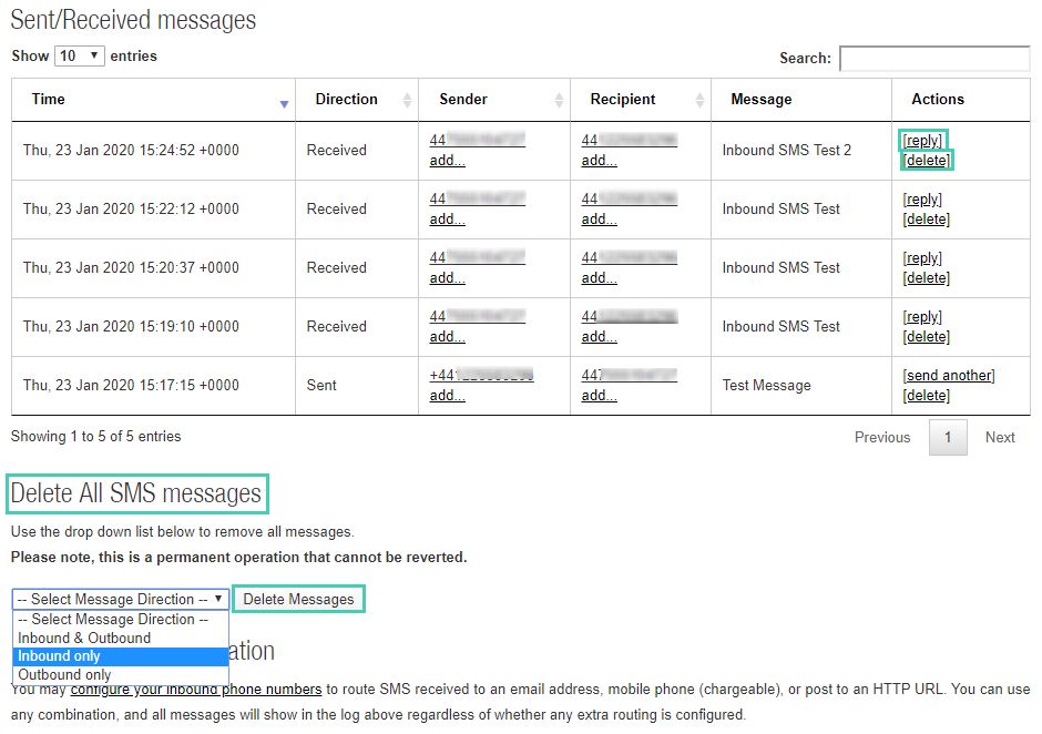 How do I receive SMS messages sent to VoIP numbers?