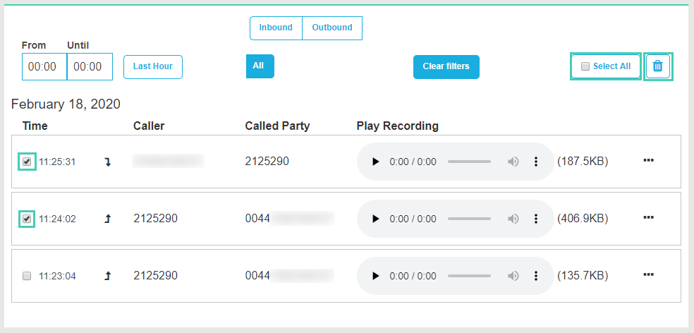 How to listen to recorded calls from your Control panel