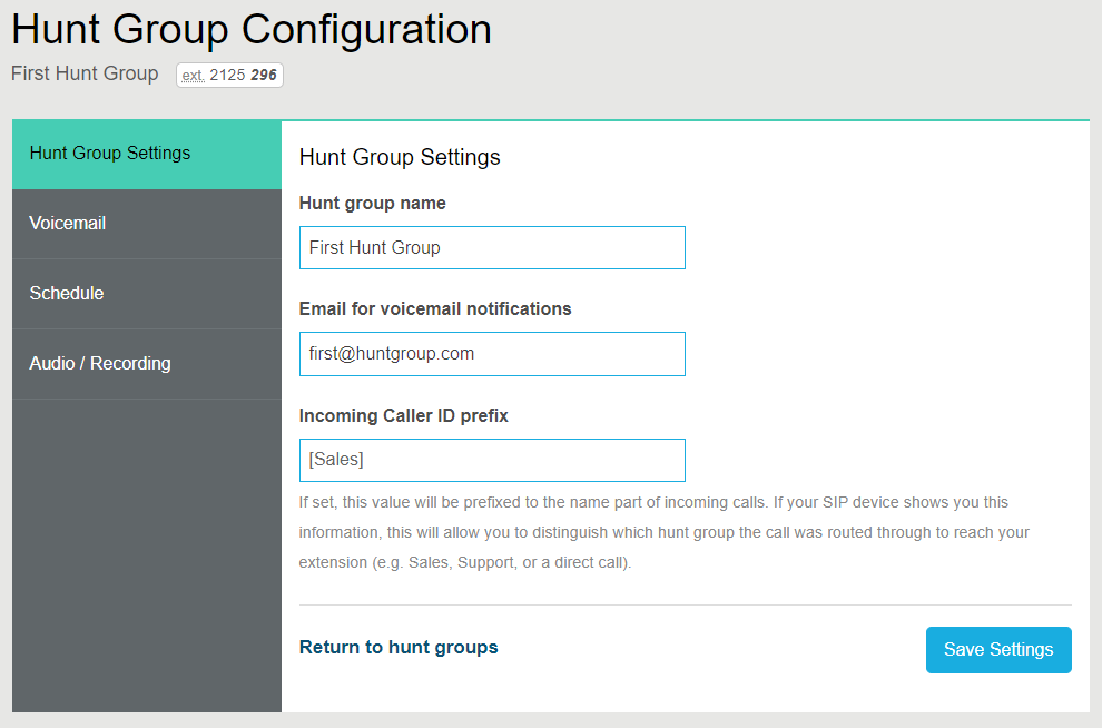 Creating and managing Hunt Groups