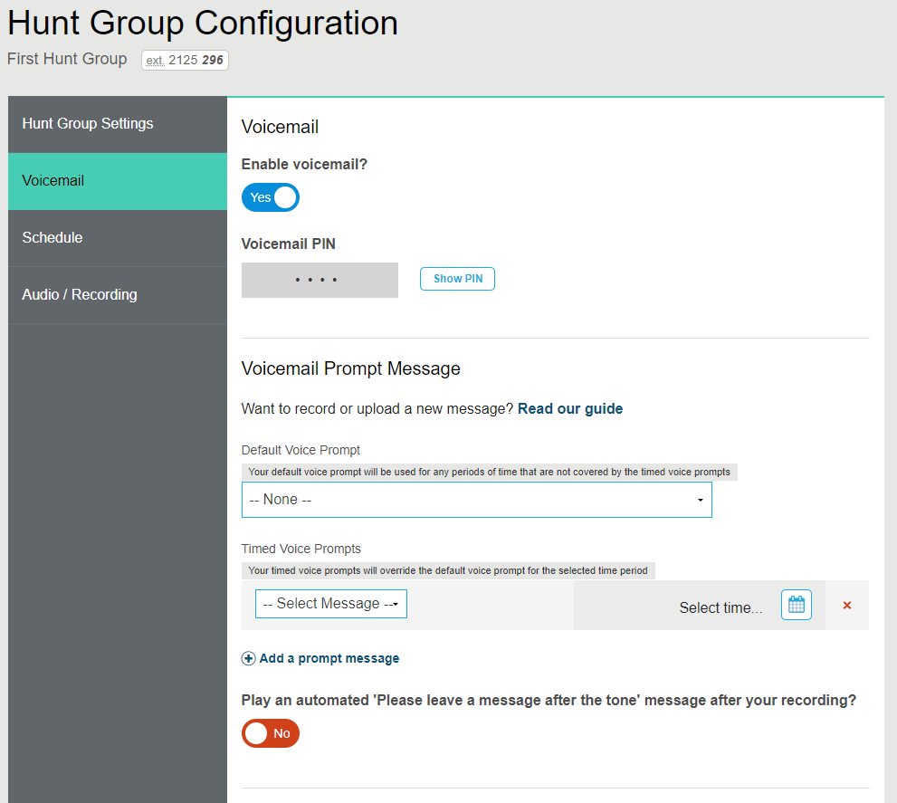 Creating and managing Hunt Groups