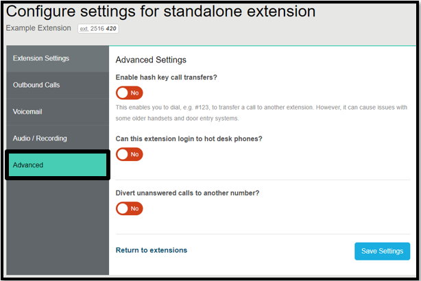 How to set up a divert on your extension.