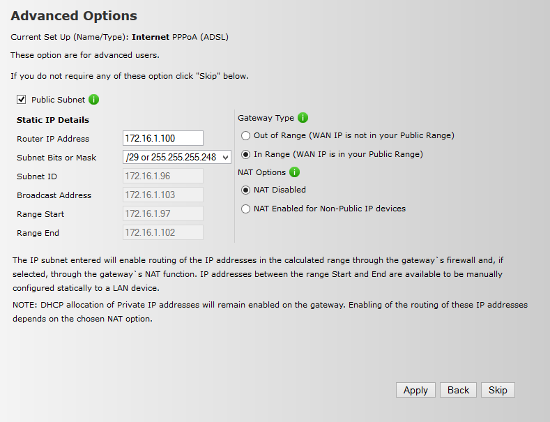 How to setup a Technicolor TG582n router for use with Gradwell ADSL broadband services