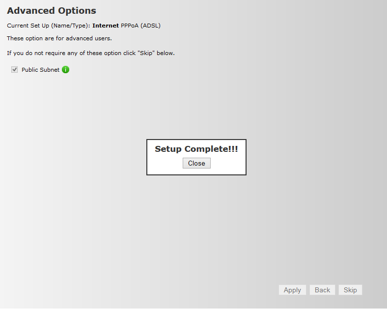 How to setup a Technicolor TG582n router for use with Gradwell ADSL ...