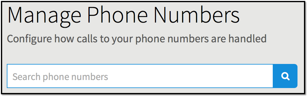How to view and manage your telephone numbers