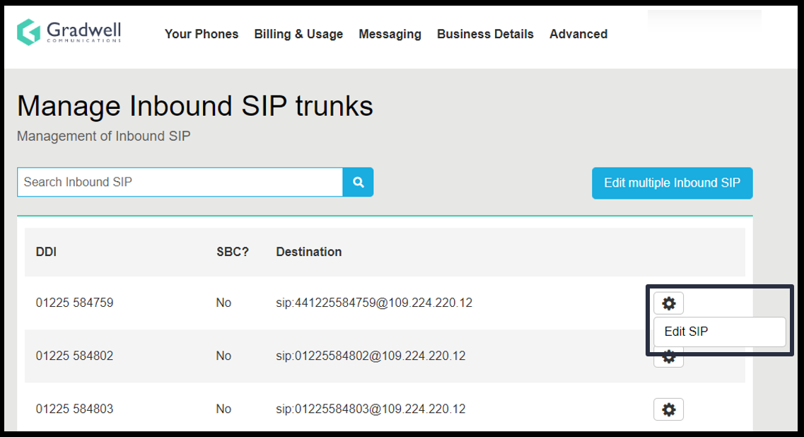 How to Configure Inbound SIP trunks