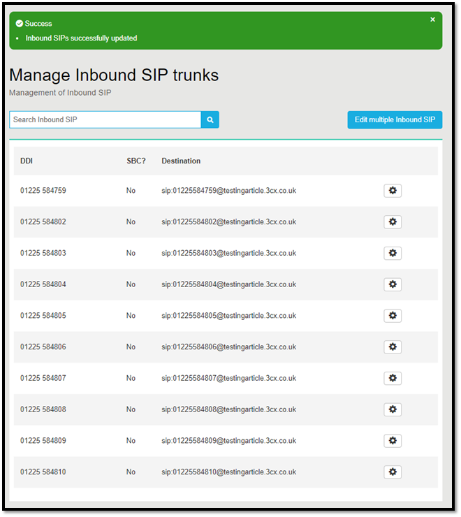 How to Configure Inbound SIP trunks