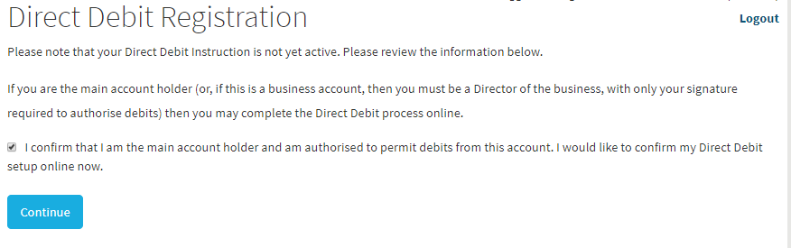 How do I upload a direct debit?