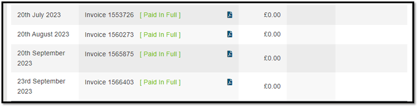 How to Download Invoices from the Control Panel